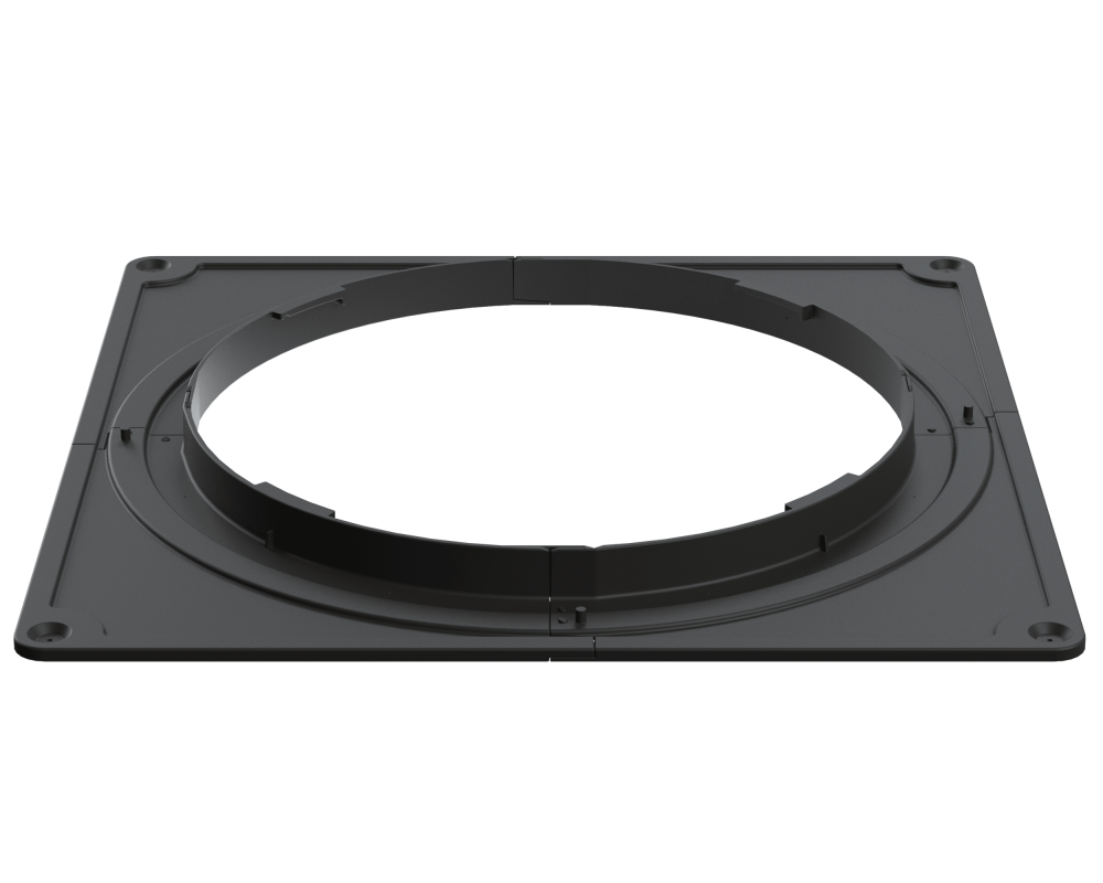 Base Flange Adapter with Integral Safety Barrier - Aero-Stream® LLC